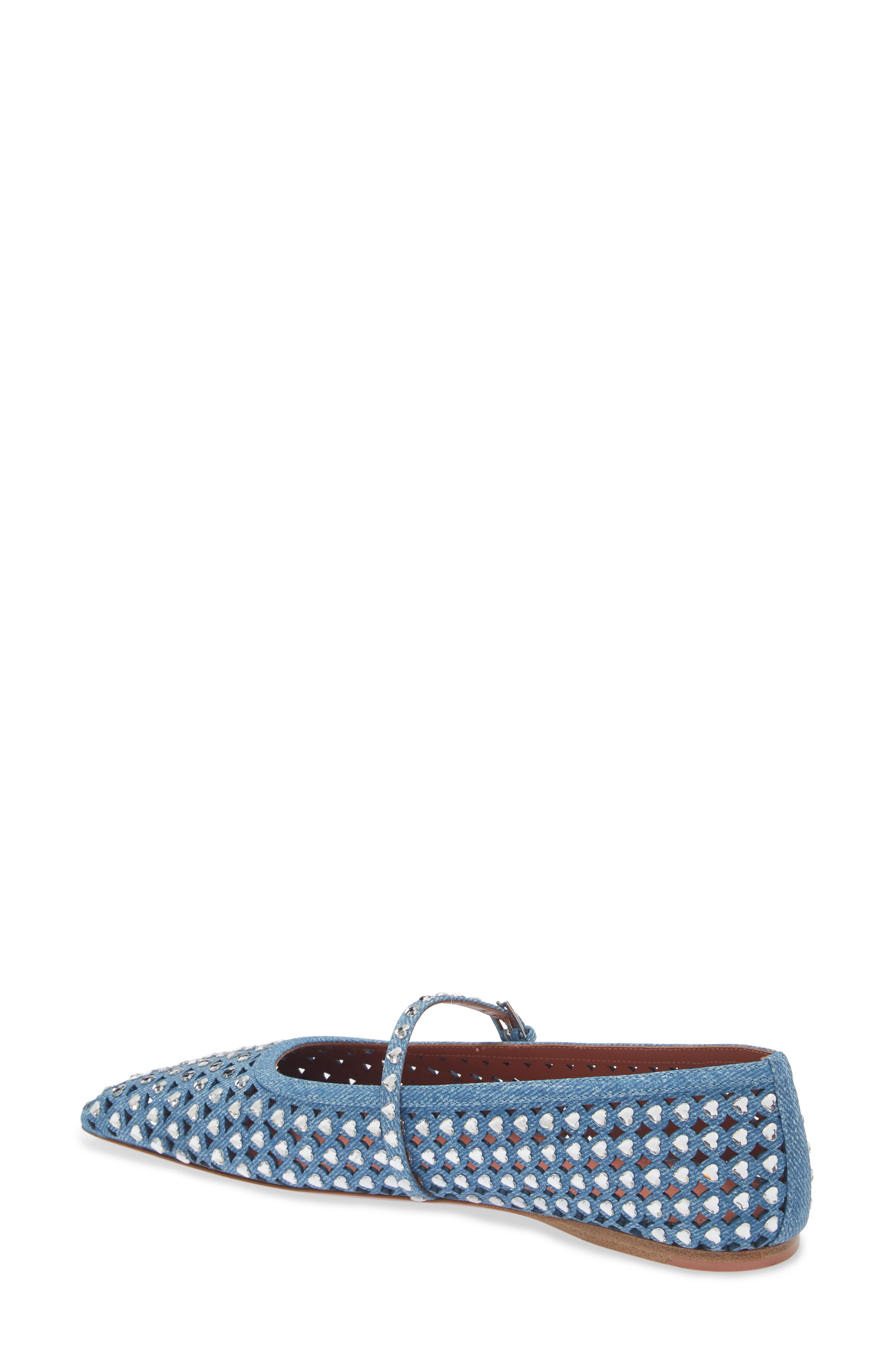 Amina Muaddi Ane Embellished Mary Jane Flat (Women) | Nordstromrack