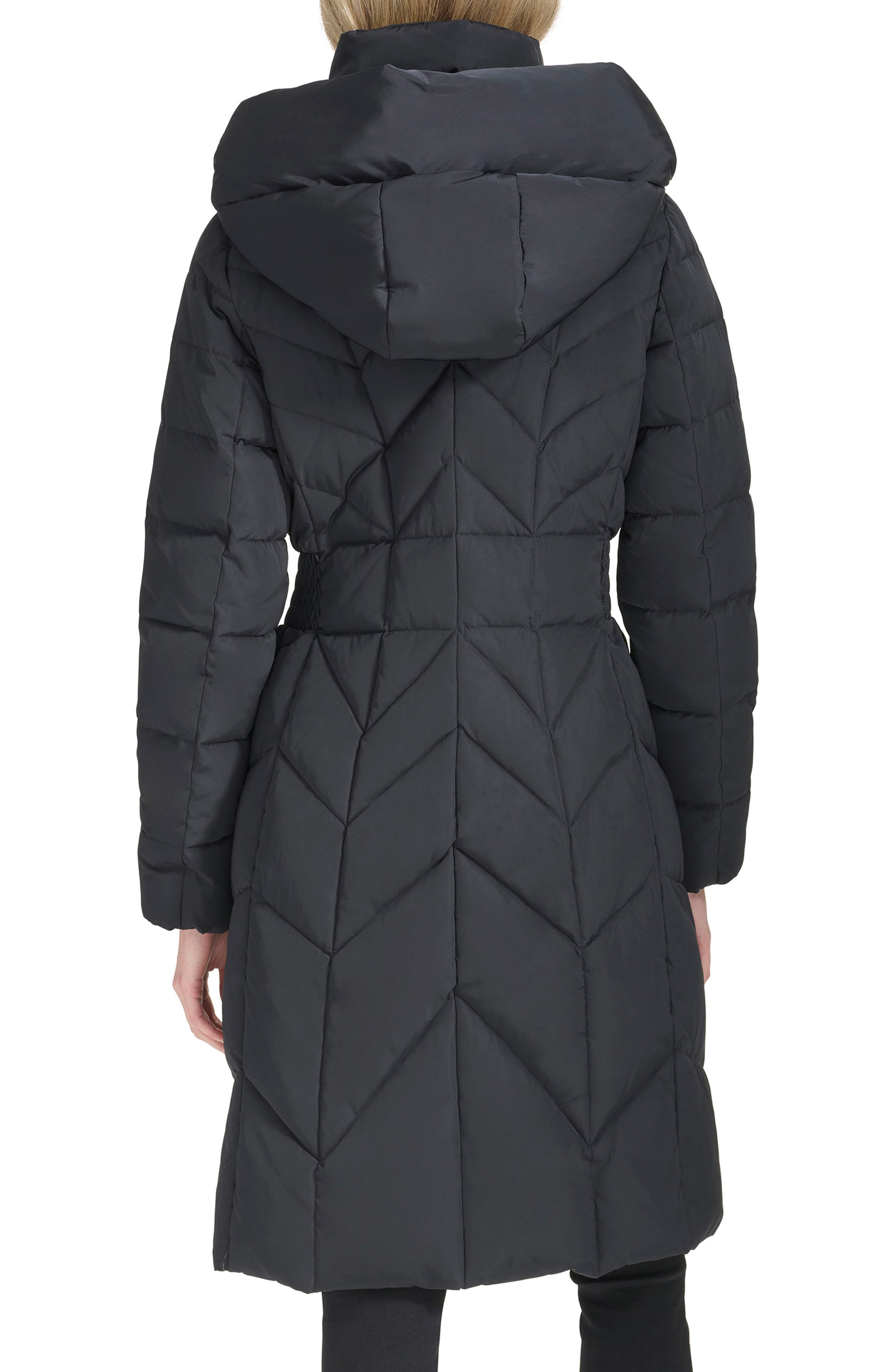 Cole Haan Signature Taffeta Puffer Coat with Quilted Zip Bib | Nordstrom