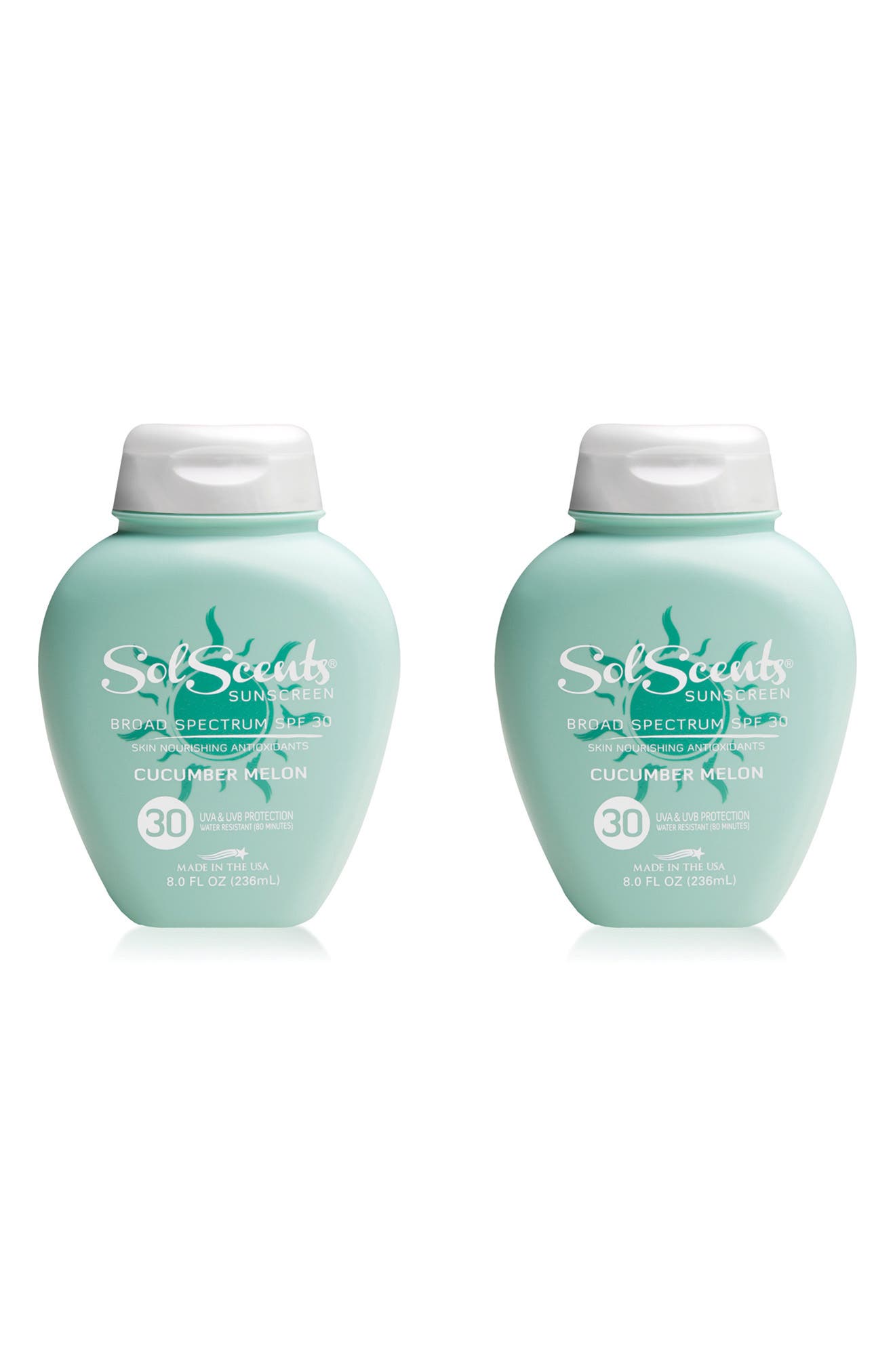 SOLSCENTS Clear Face Sunscreen SPF 30 - Cucumber Melon - Pack of 2 ...