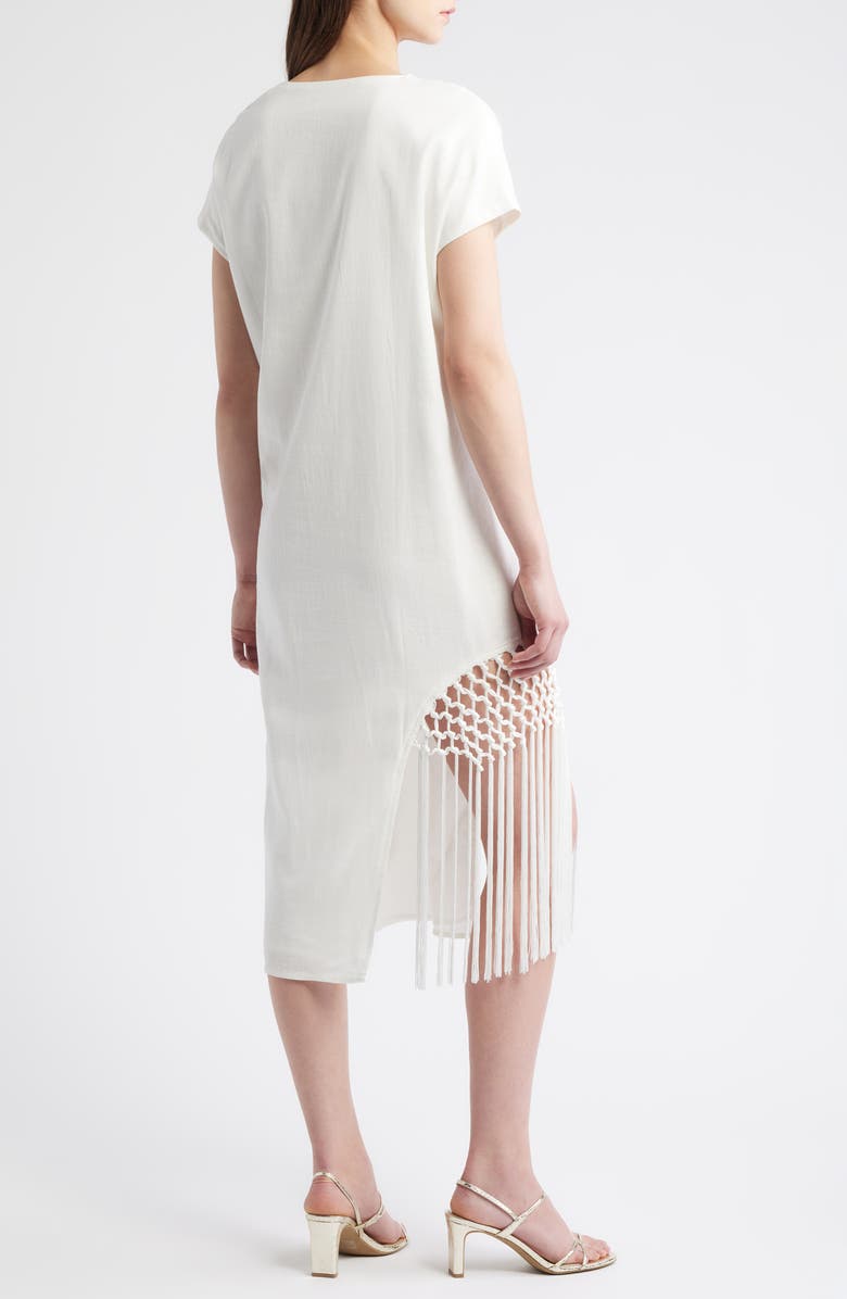 CIEBON Mikella Macramé Fringe Hem Midi Dress | Nordstromrack