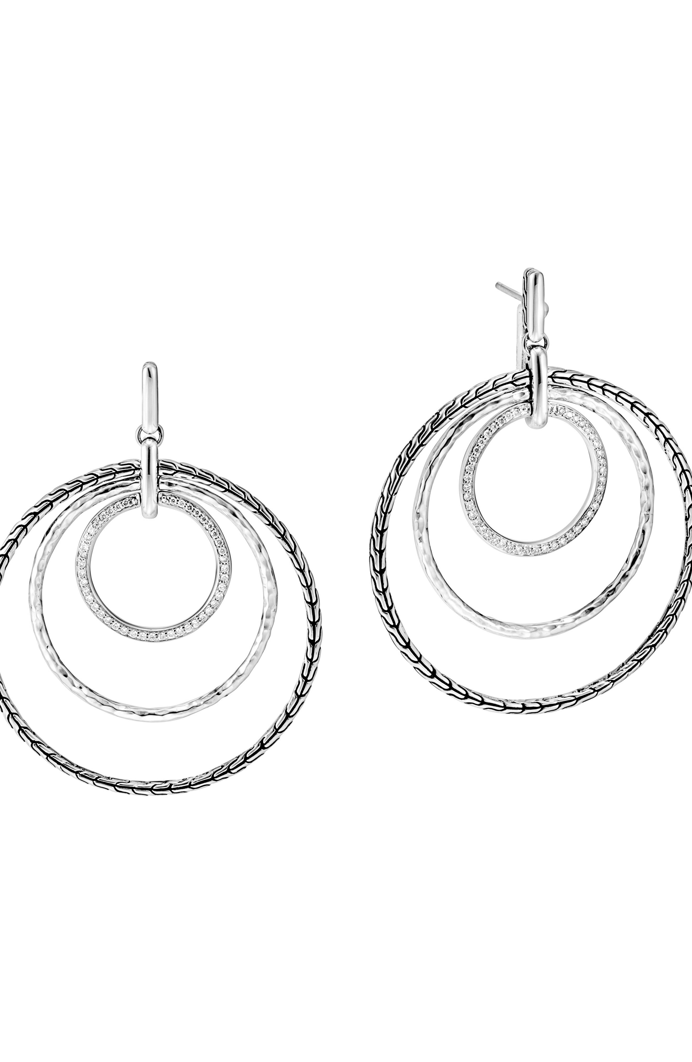 Classic Chain Diamond Frontal Hoop Earrings (Women) | Nordstromrack