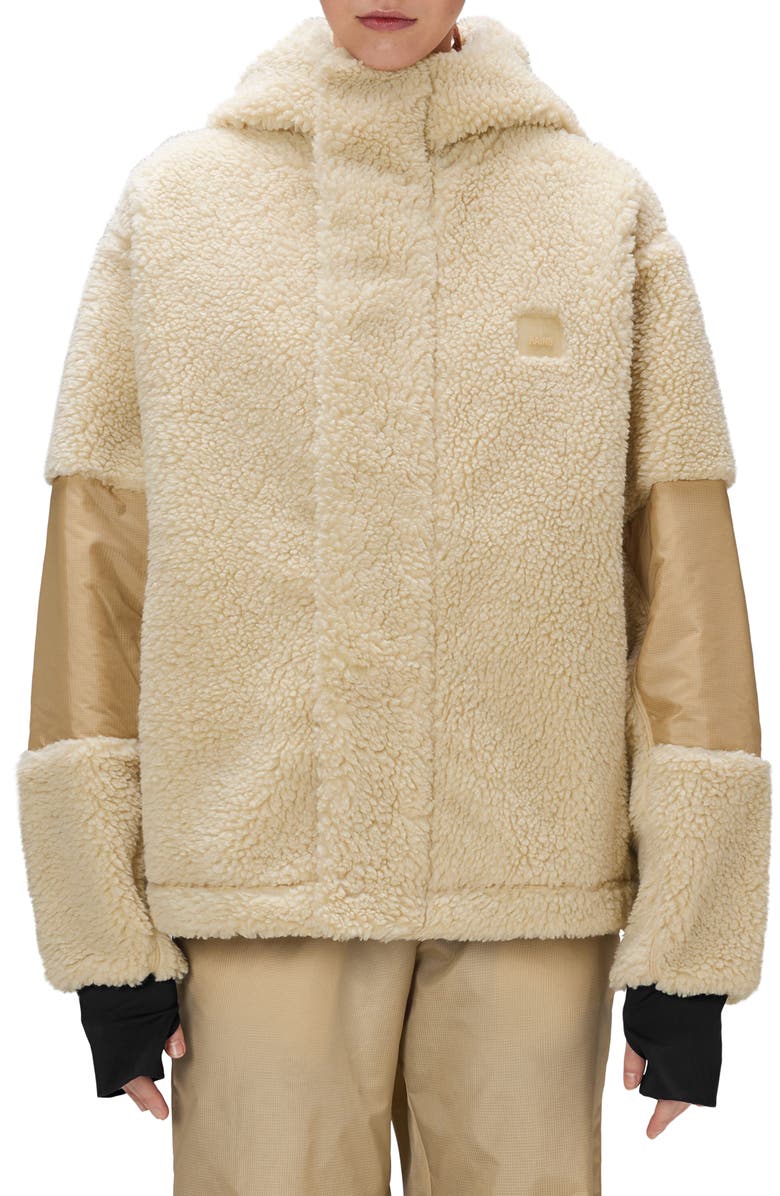 Rains Kofo Mixed Media High Pile Fleece Jacket | Nordstromrack