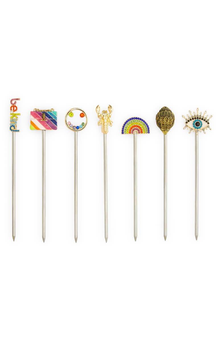Kurt Geiger London Crystal Charm 7-Piece Swizzle Stick Set | Nordstromrack