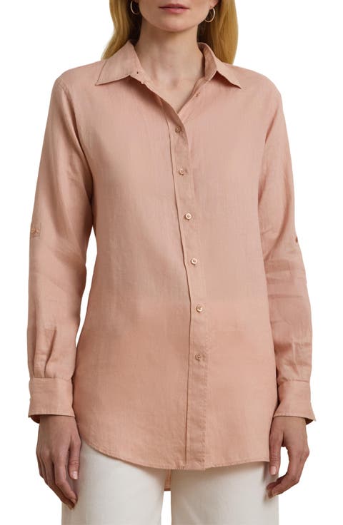 Women's 100% Linen Button Up Tops | Nordstrom