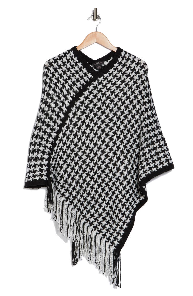 Nanette Lepore Checkered Knit Poncho | Nordstromrack