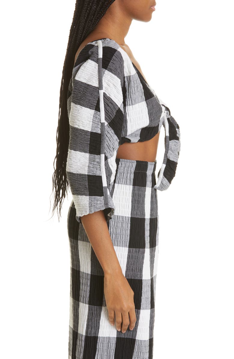 Mara Hoffman Justine Plaid Organic Cotton Blend Crop Top | Nordstromrack