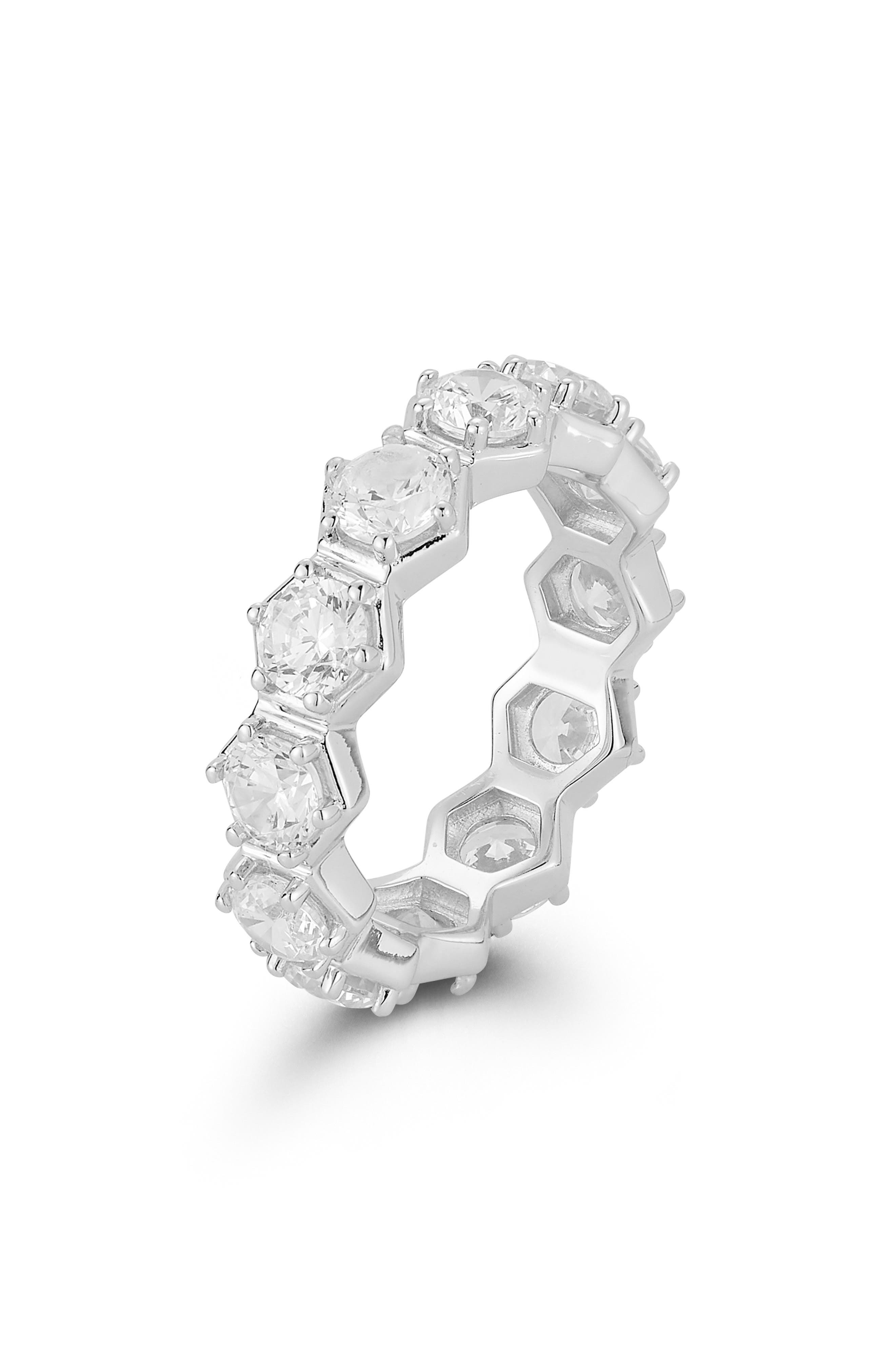 GLAZE JEWELRY Hexagon Cubic Zirconia Ring | Nordstromrack