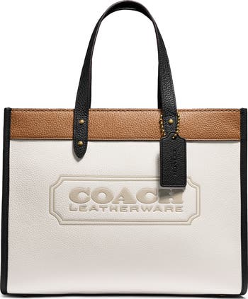 COACH Field Logo Embossed Colorblock Tote | Nordstrom