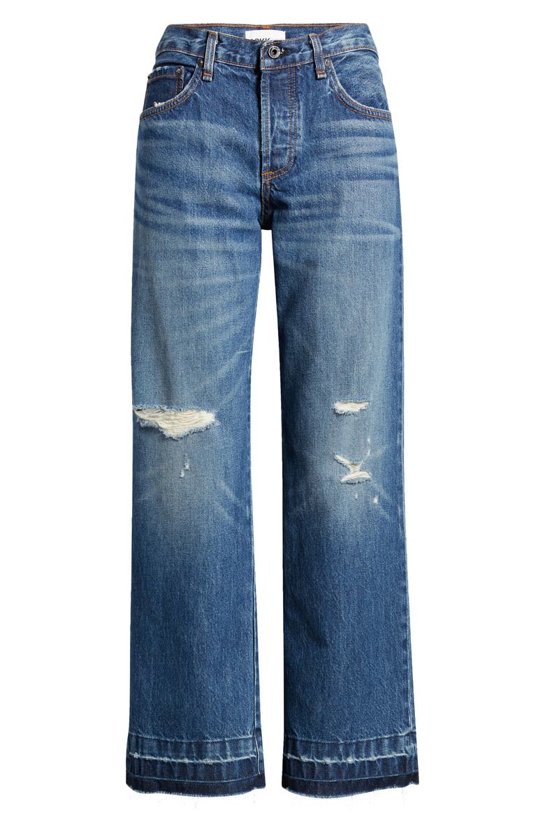 ASKK NY Ripped Low Rise Straight Leg Jeans | Nordstromrack