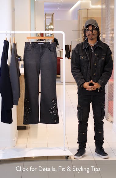 Wit & Wisdom 'Ab'Solution Embroidered High Waist Flare Jeans ...