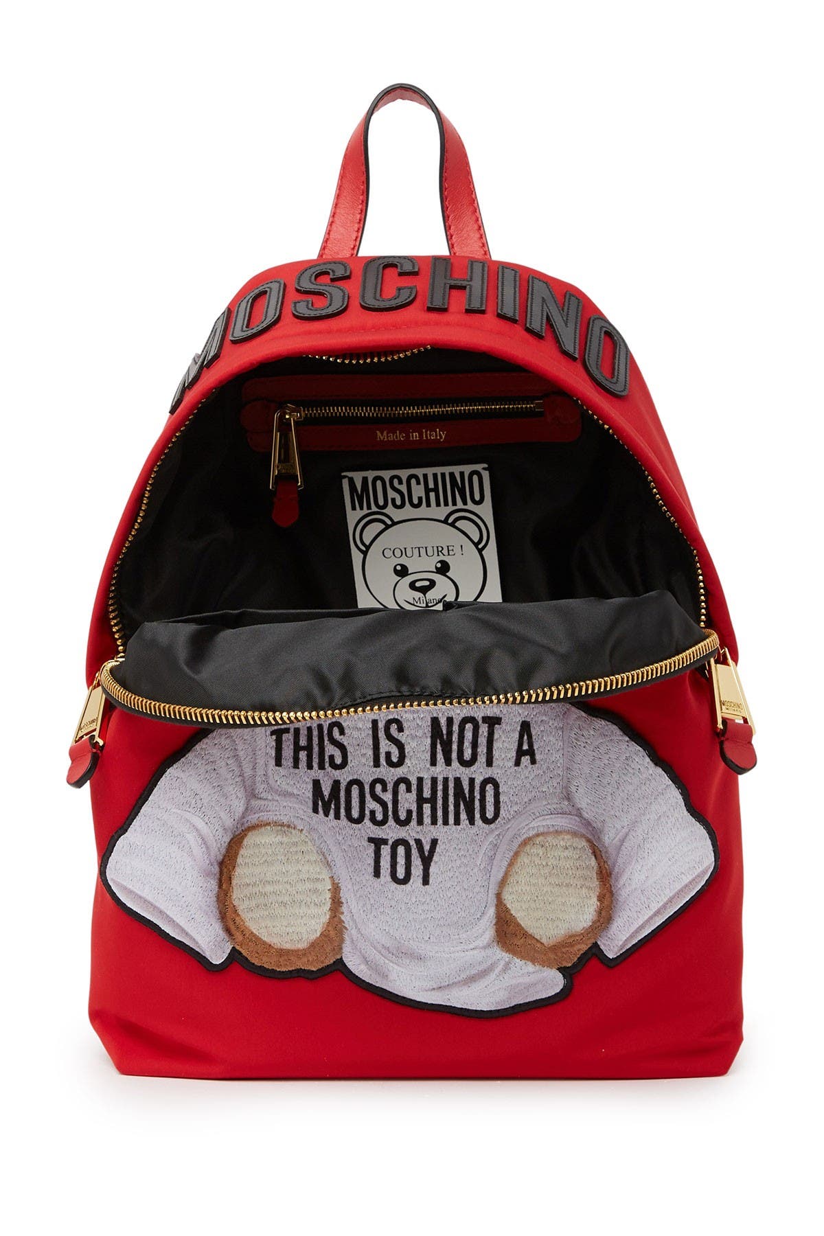 Moschino Teddy Bear Logo Two-Tone Backpack | Nordstromrack