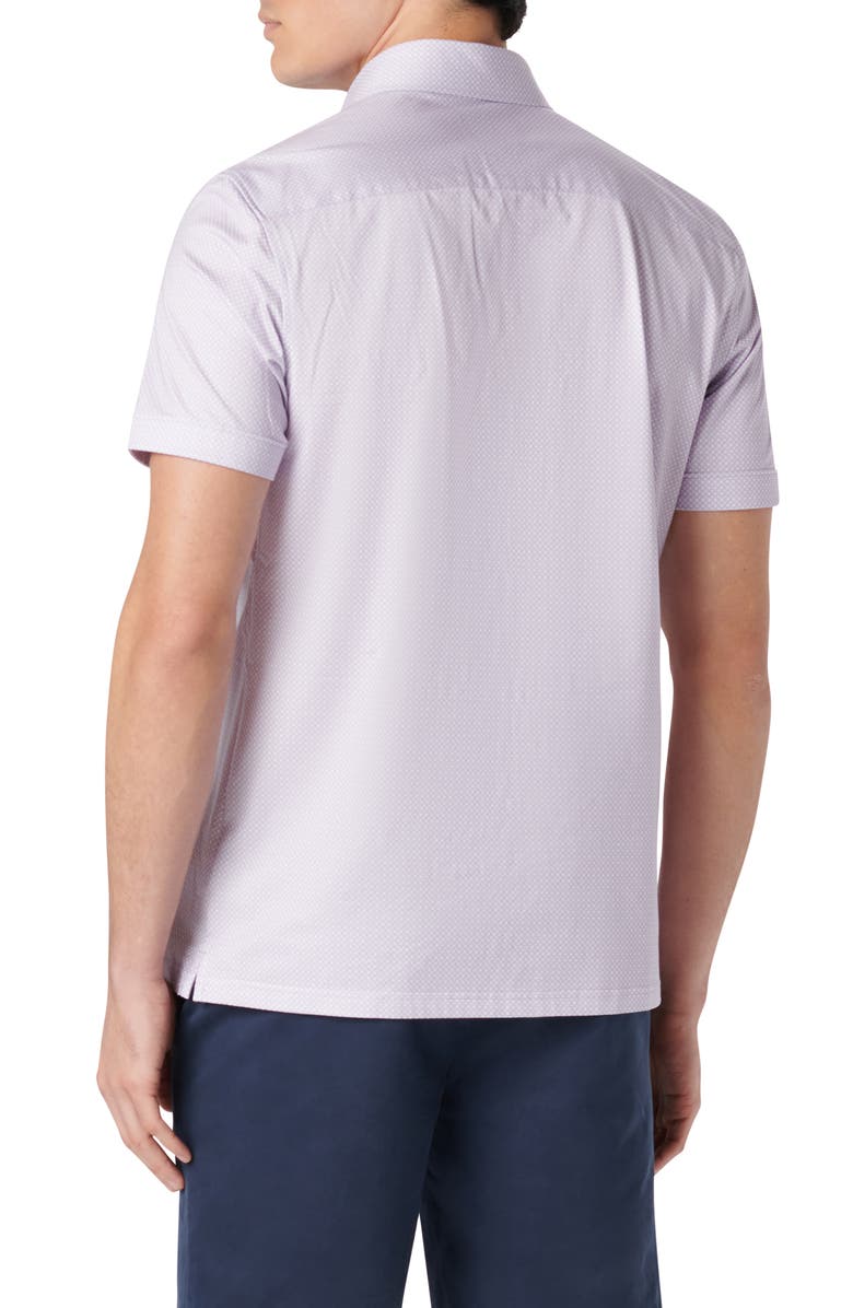 Bugatchi Milo OoohCotton® Dot Print Short Sleeve Button-Up Shirt ...