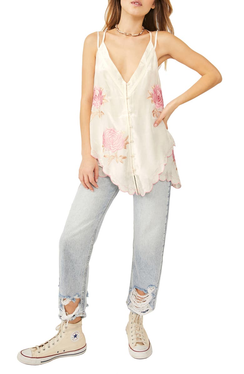 Free People Zayda Embroidered Tunic Tank | Nordstromrack