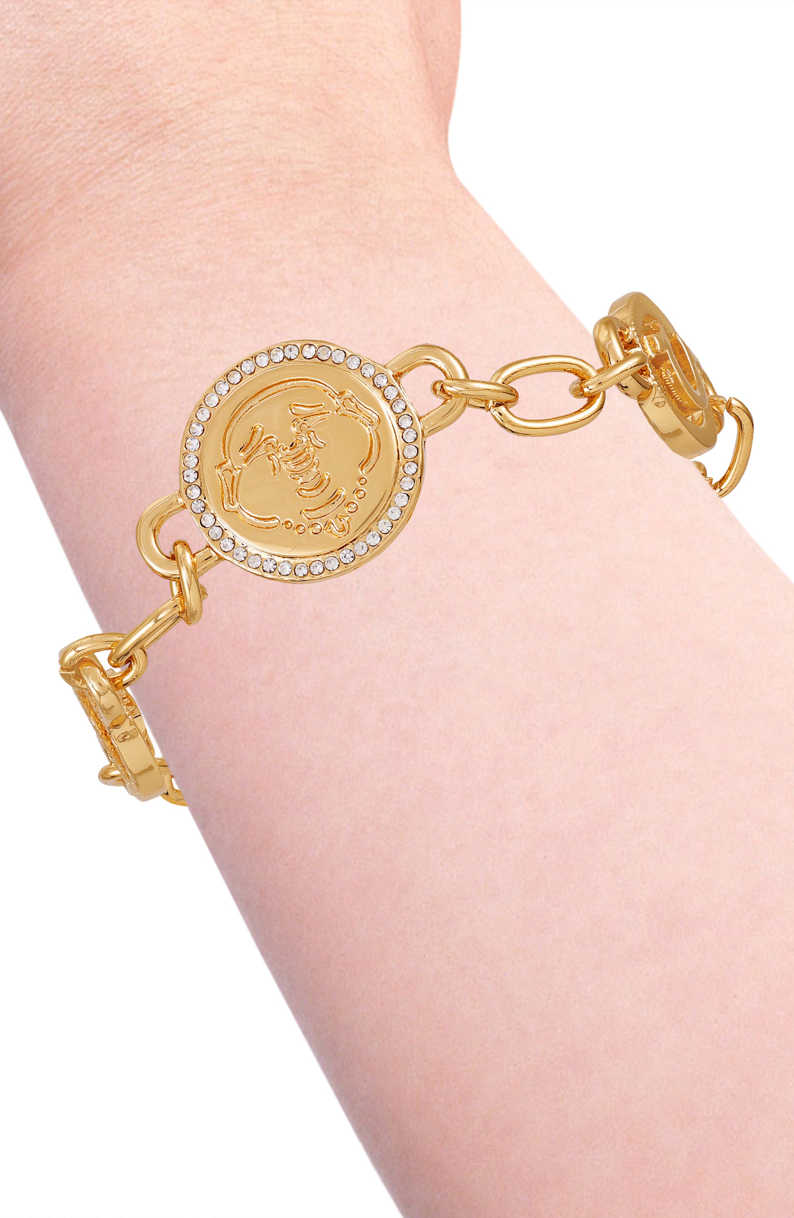 True Religion Crystal Logo Coin Chain Bracelet | Nordstromrack