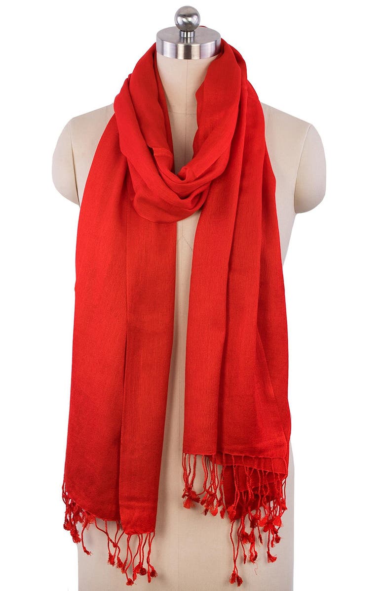 SAACHI Cashmere Silk Twisted Fringe Scarf | Nordstromrack