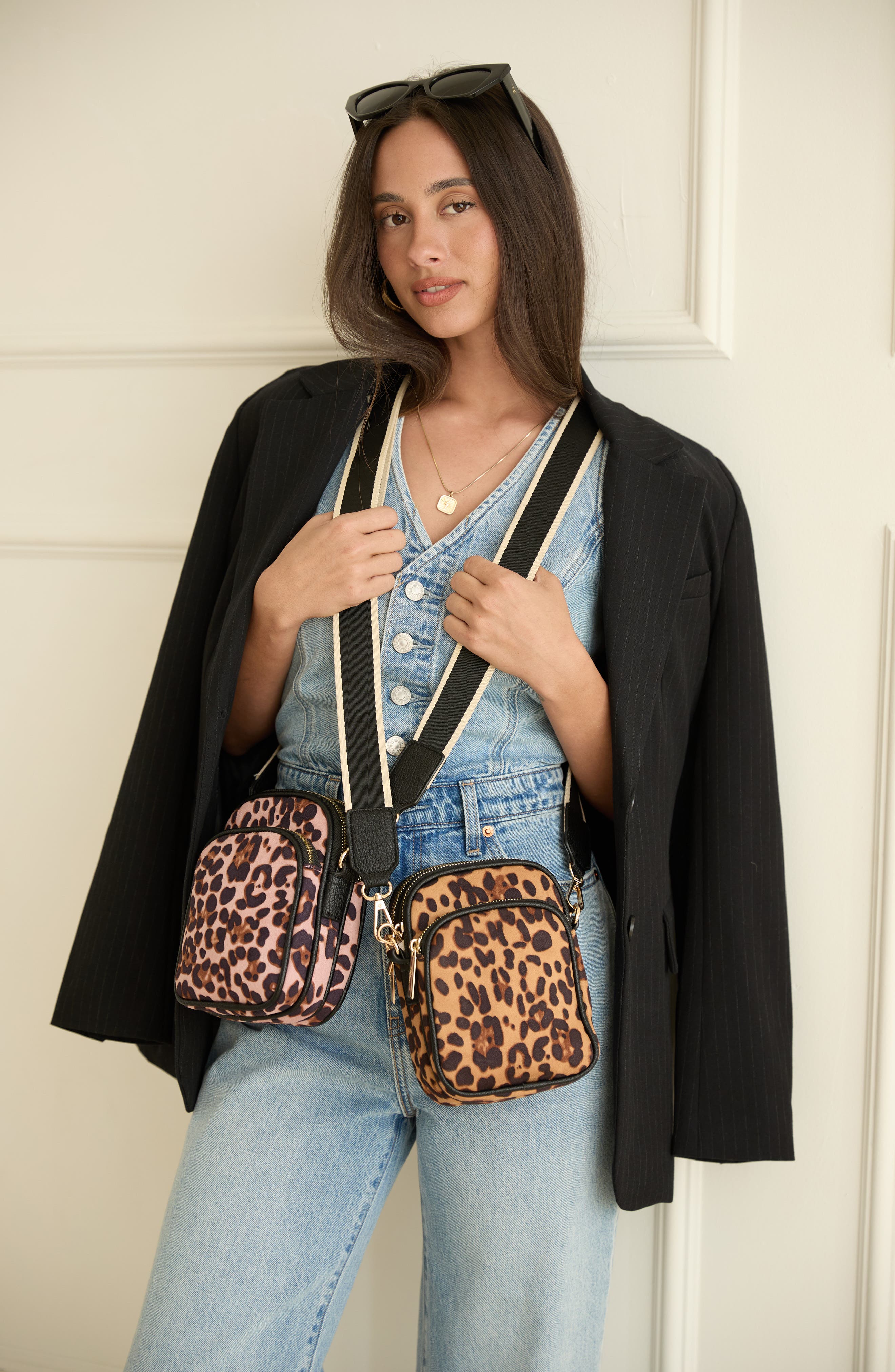 Mali + Lili Josephine Leopard Vegan Leather Crossbody Bag | Nordstrom