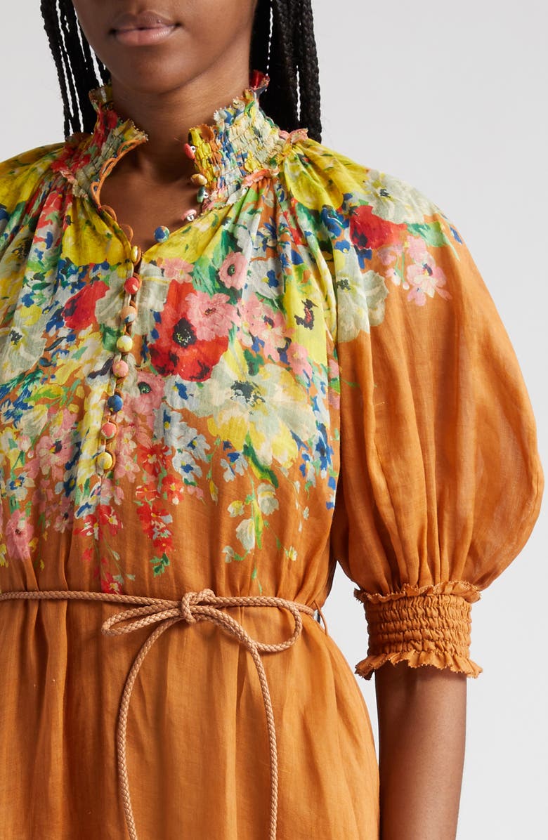 Zimmermann Alight Placed Floral Print Ramie Maxi Dress | Nordstromrack