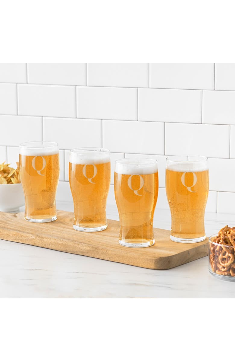Cathy's Concepts Monogram Set of 4 Pilsner Glasses - Multiple Letters ...