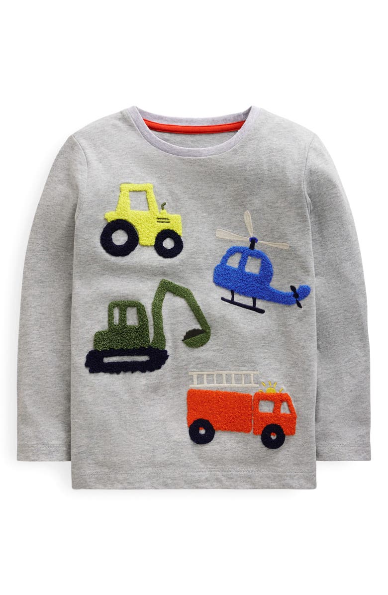 Mini Boden Kids' Bouclé Appliqué Cotton T-Shirt | Nordstrom