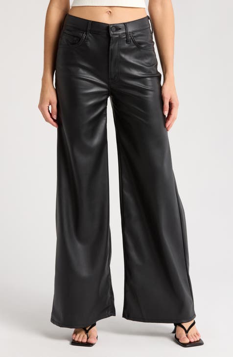 Women's Wide Leg Leather Pants | Nordstrom Rack