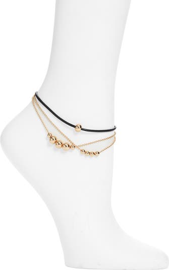 Open Edit Set of Two Anklets | Nordstromrack