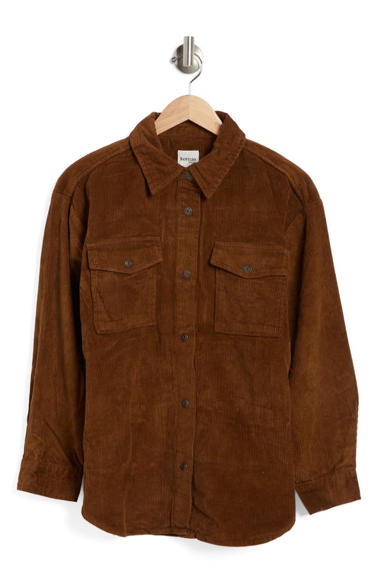 Kensie Cotton Corduroy Shacket | Nordstromrack