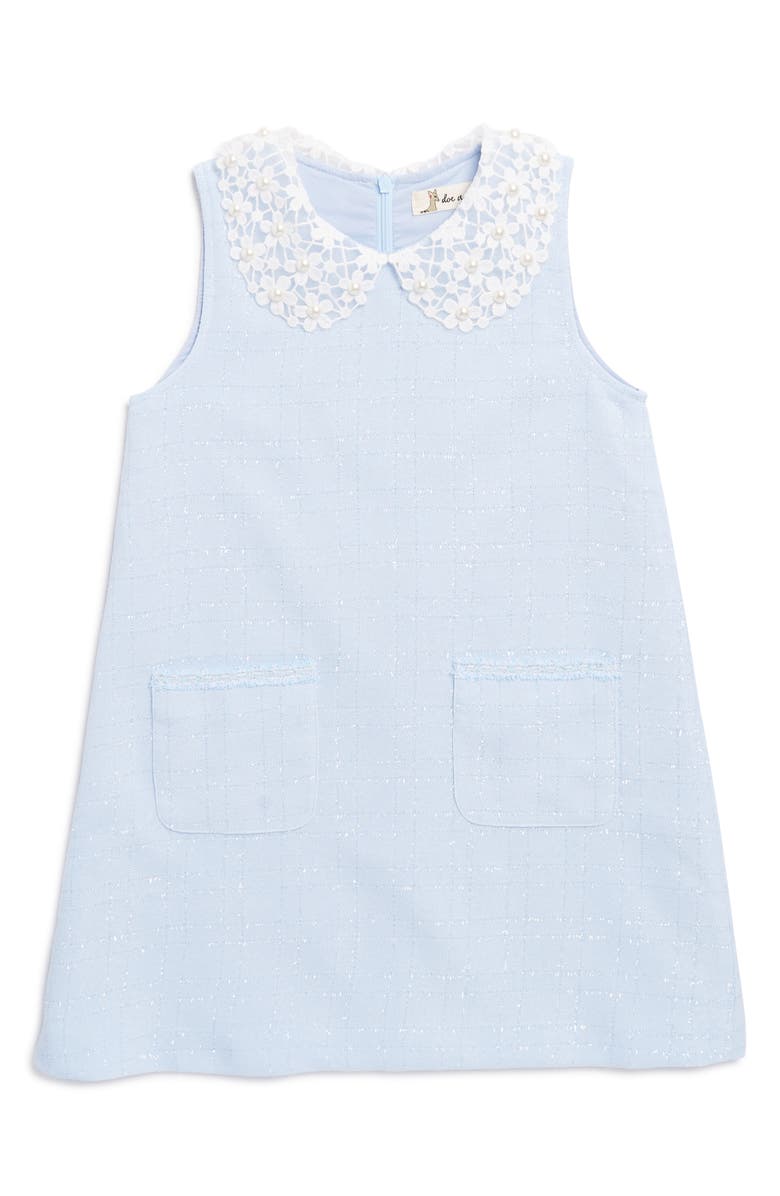 Doe A Dear Kids' Faux Pearl Crochet Flower Peter Pan Collar Dress ...