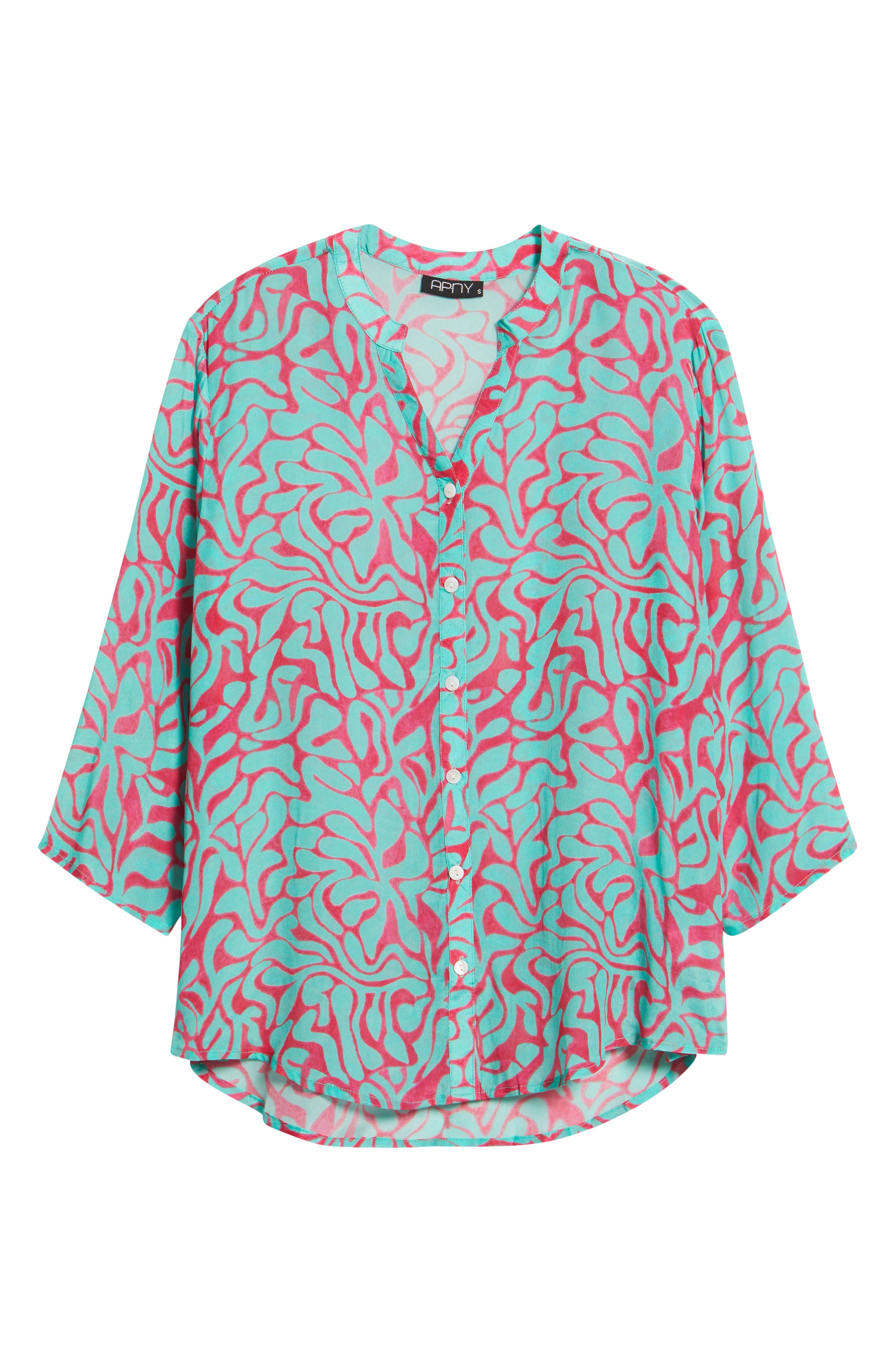 Semisheer Button-Up Shirt (Women) | Nordstrom