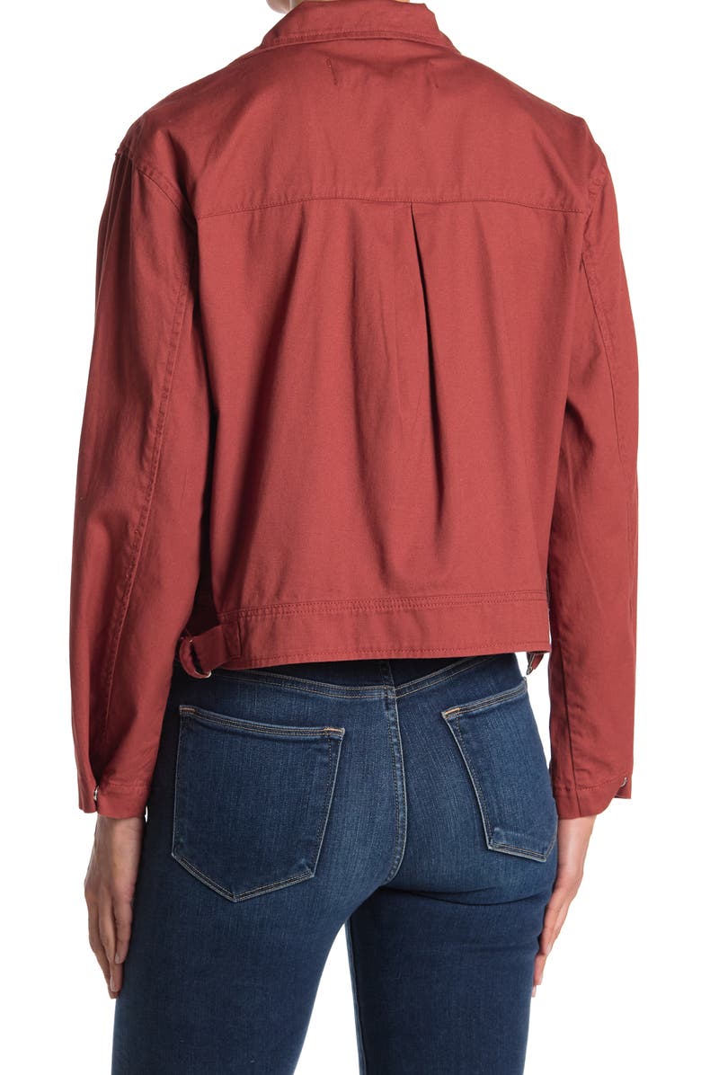 Treasure & Bond Stand Collar Cotton Twill Jacket | Nordstromrack