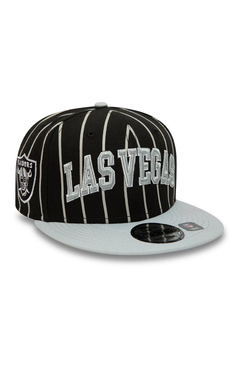 New Era Men's New Era Black/Gray Las Vegas Raiders Pinstripe City Arch ...
