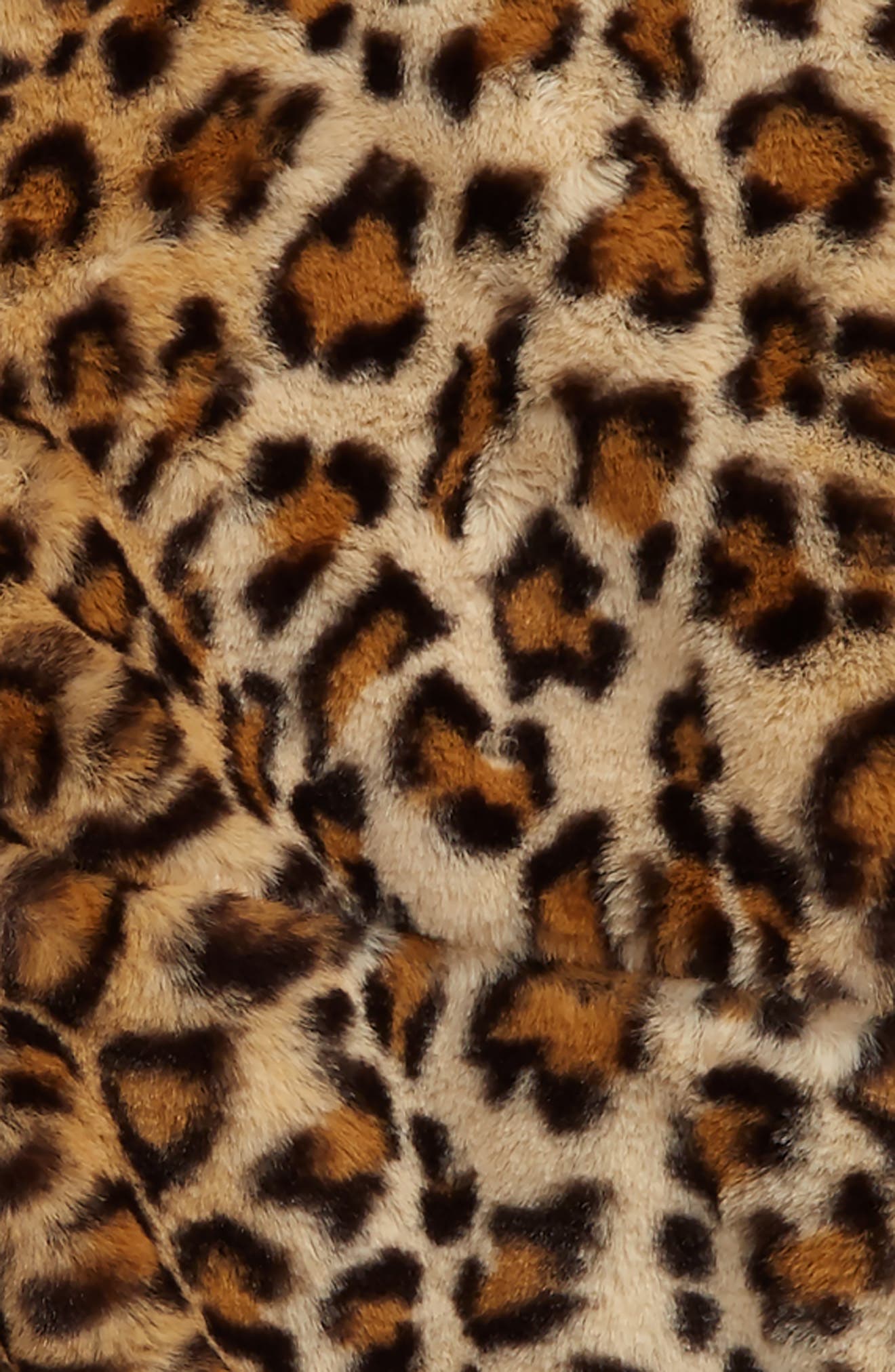 Treasure & Bond Kids' Leopard Print Faux Fur Half Zip Jacket ...