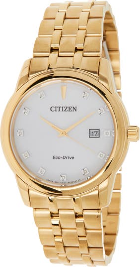 Citizen Men's Diamond Collection Silver Dial Watch, 39mm | Nordstromrack