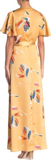 Lovestitch Animal & Floral Print Maxi Wrap Dress | Nordstromrack