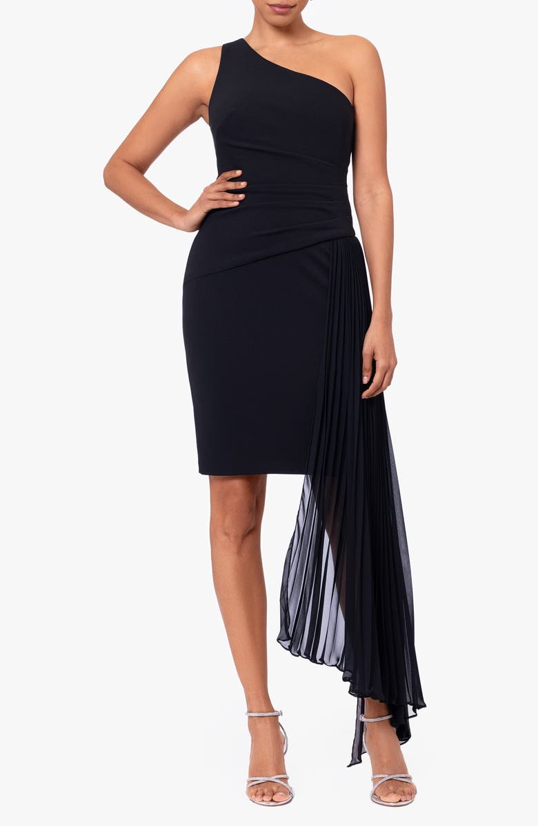 Xscape Evenings Pleated One-Shoulder Cocktail Dress | Nordstromrack