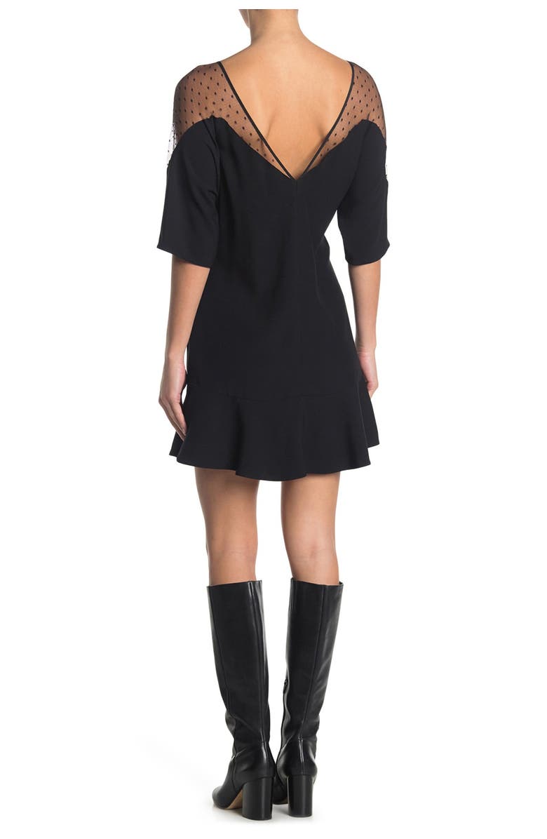 RED Valentino Mesh Yoke Mini Dress | Nordstromrack