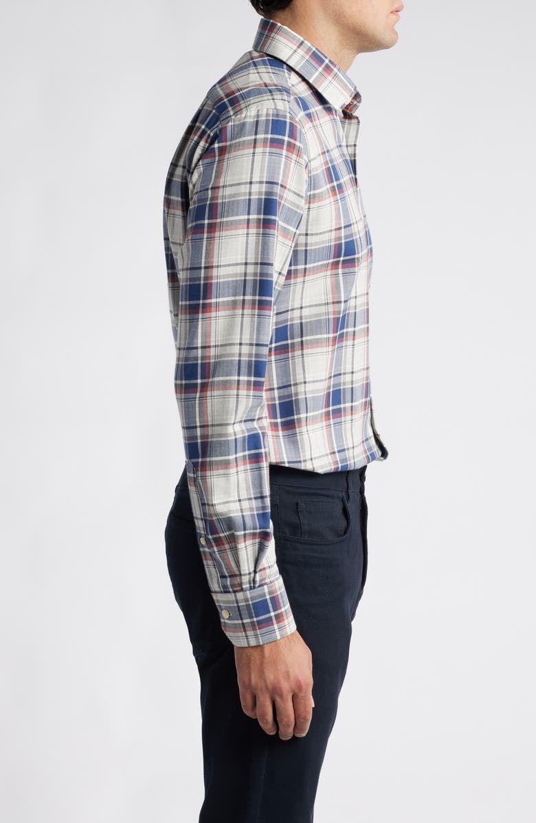 Scott Barber Plaid Cotton Herringbone Button-Up Shirt | Nordstrom