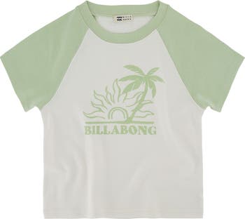 Billabong Kids' Palm Logo Raglan Sleeve Cotton Graphic T-Shirt ...
