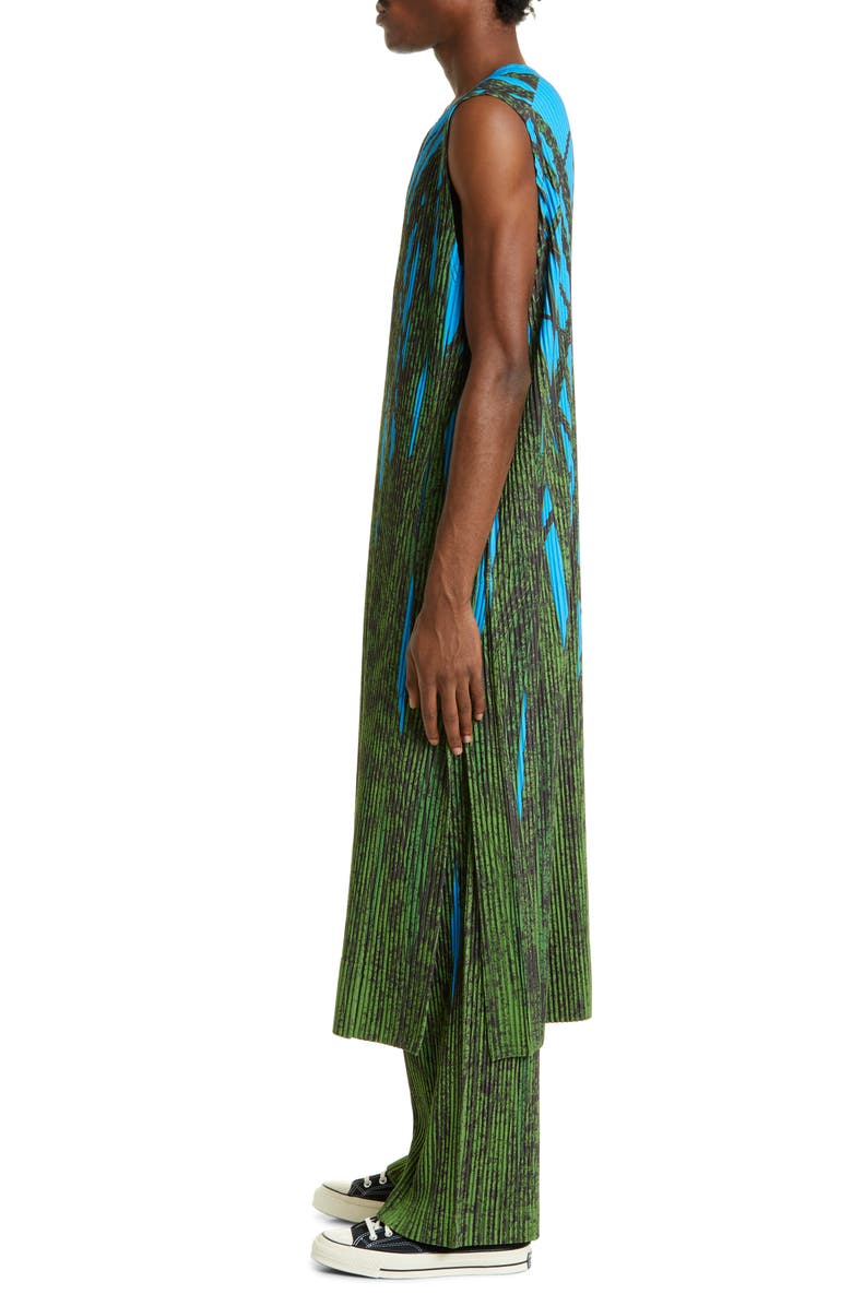 Homme Plissé Issey Miyake Grass Field Pleated Longline Blouse | Nordstrom