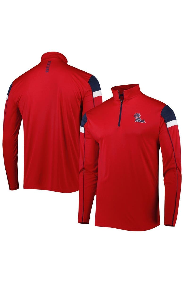 COLOSSEUM Men's Colosseum Red Ole Miss Rebels Golf Match Quarter-Zip ...