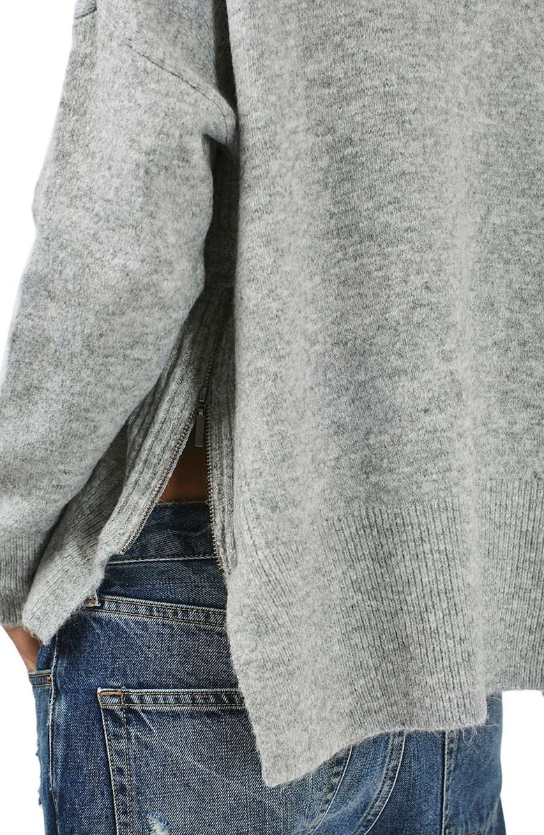 Topshop Zip Side Sweater | Nordstrom