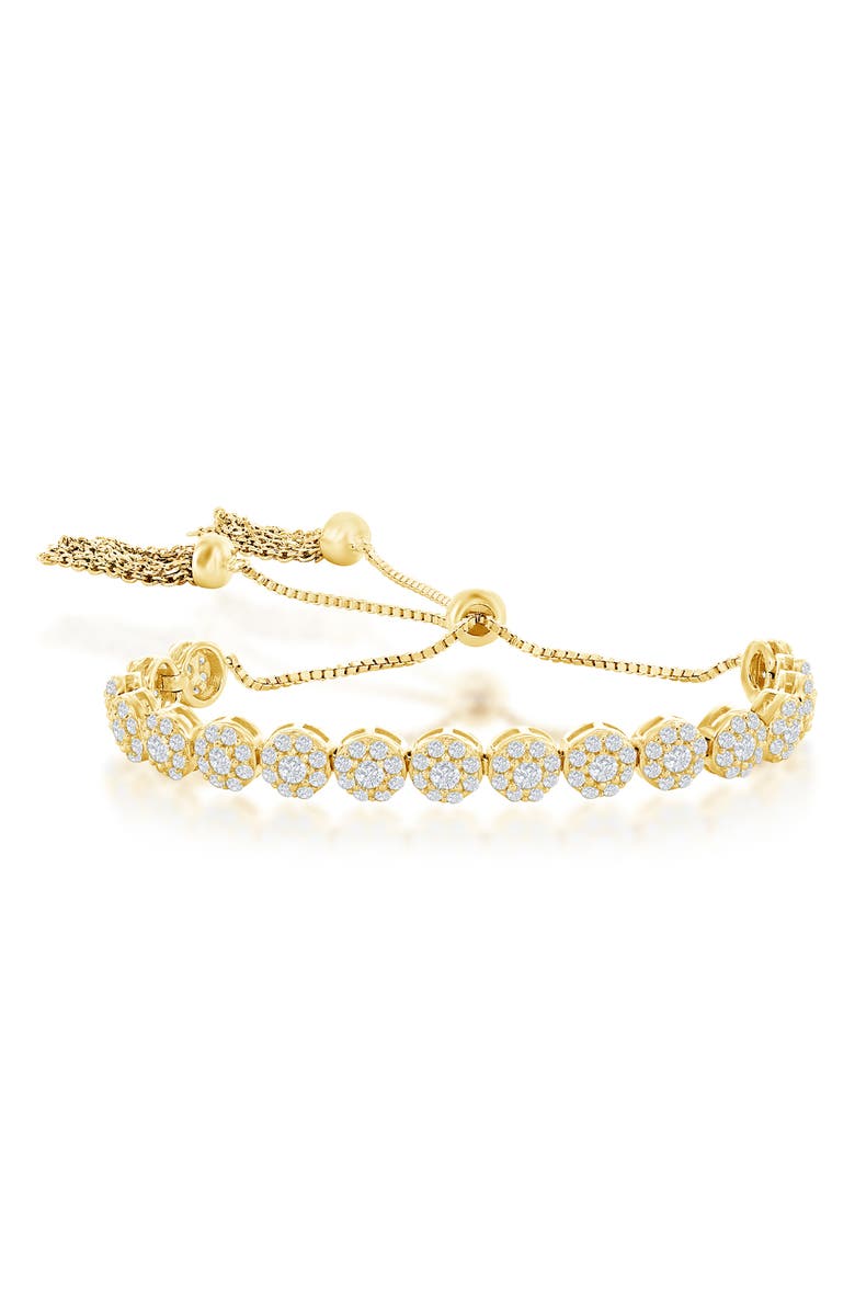 SIMONA 14K Gold Plated Pavé CZ Slider Bracelet | Nordstromrack