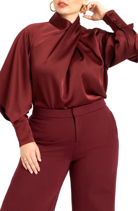 Women's Burgundy Tops | Nordstrom