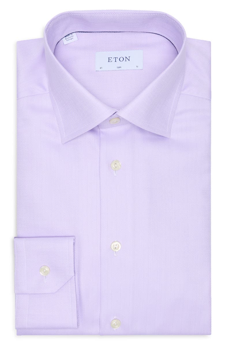 Eton Slim Fit Herringbone Twill Dress Shirt | Nordstromrack