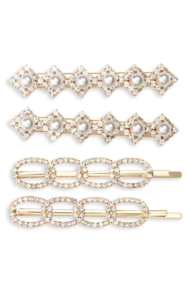 Tasha Assorted 4-Pack Rhinestone & Pearly Bead Hair Clips | Nordstromrack