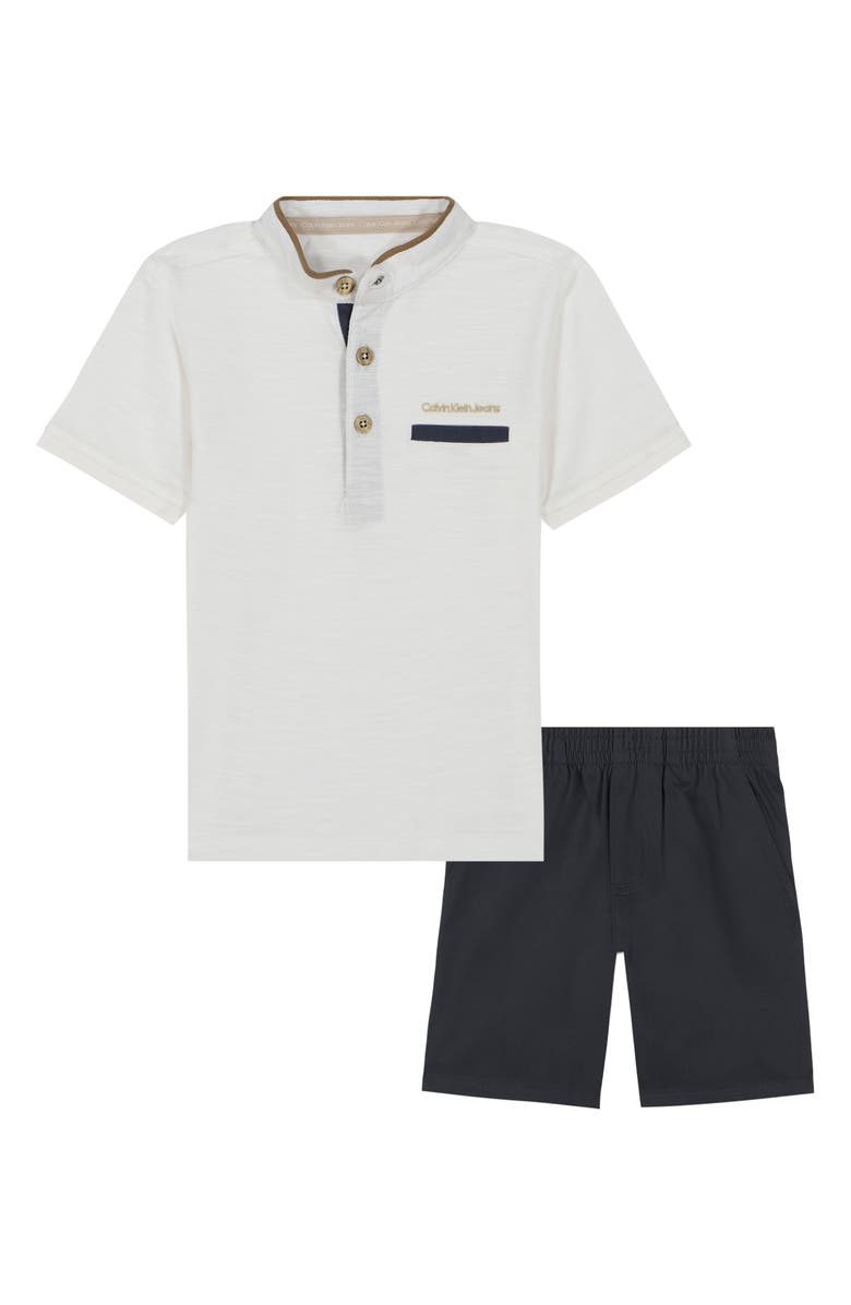 Calvin Klein Kids' Knit Polo & Woven Shorts Set | Nordstromrack