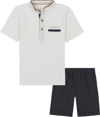 Calvin Klein Kids' Knit Polo & Woven Shorts Set | Nordstromrack
