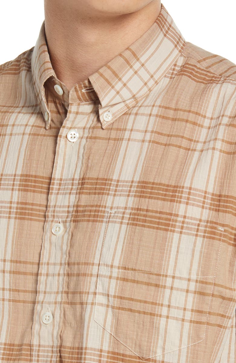 Billy Reid Offset Pocket Check Button-Down Shirt | Nordstrom
