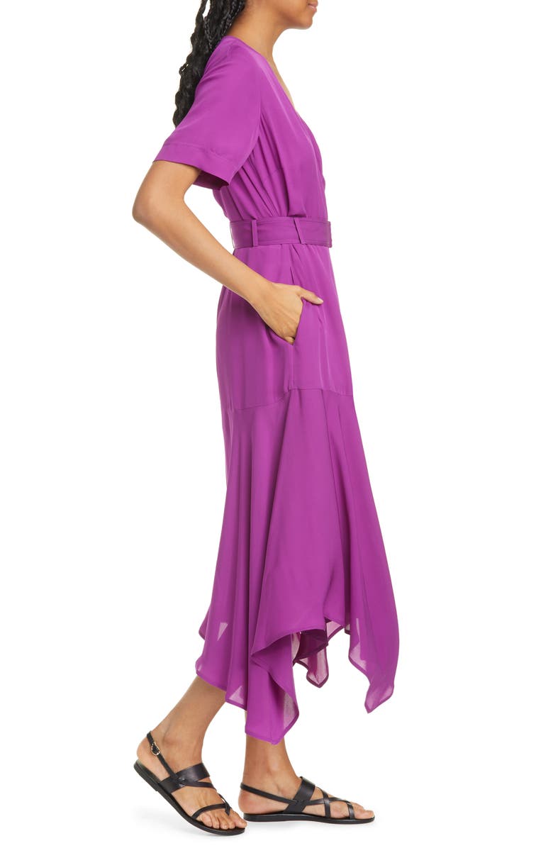 A.L.C. Claire Handkerchief Hem Silk Wrap Dress | Nordstromrack