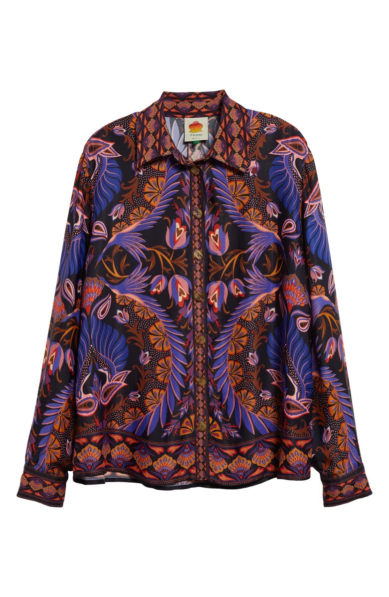 FARM Rio Heart Forest Button-Up Shirt | Nordstromrack