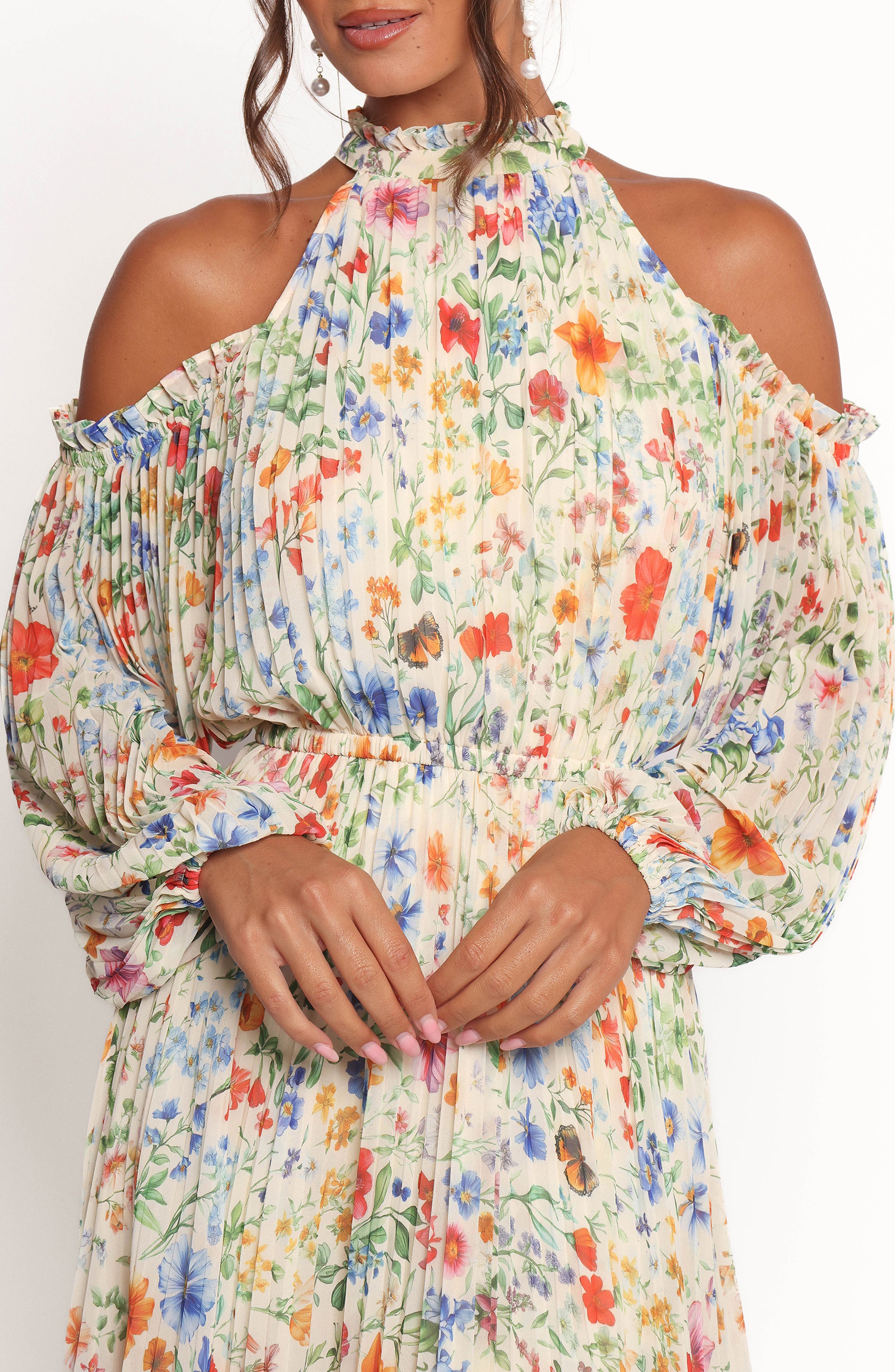 Petal & Pup Hilary Floral Cold Shoulder Maxi Dress | Nordstrom
